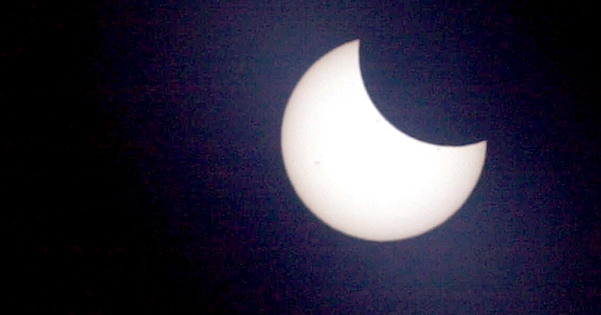 Partial solar eclipse is a real time-twister