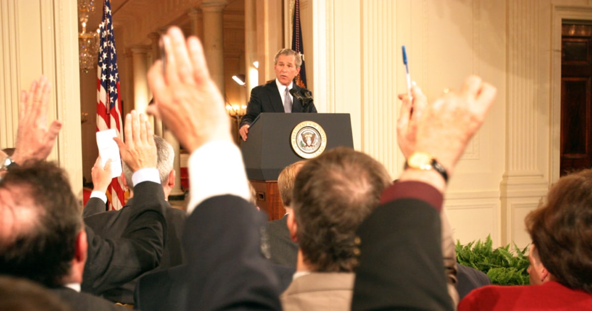 Press corps uses strategy on Bush