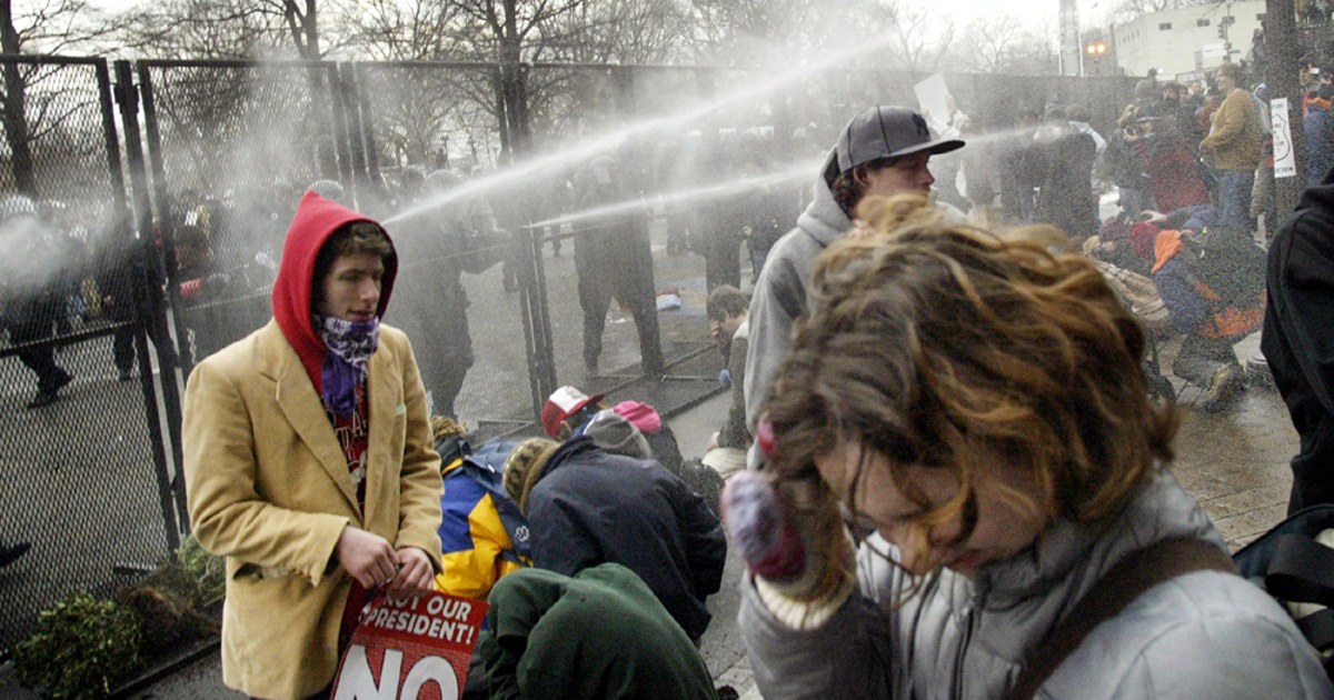 Thousands protest, hold vigils on inauguration
