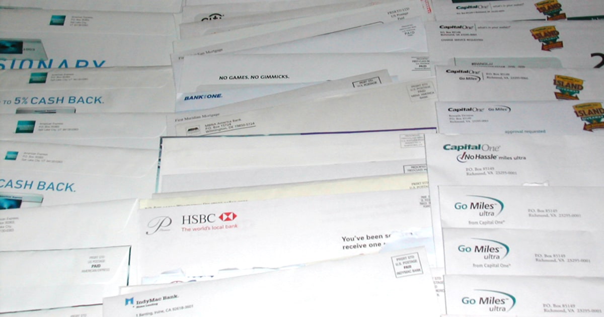 Deluged with credit card mail? Help is coming