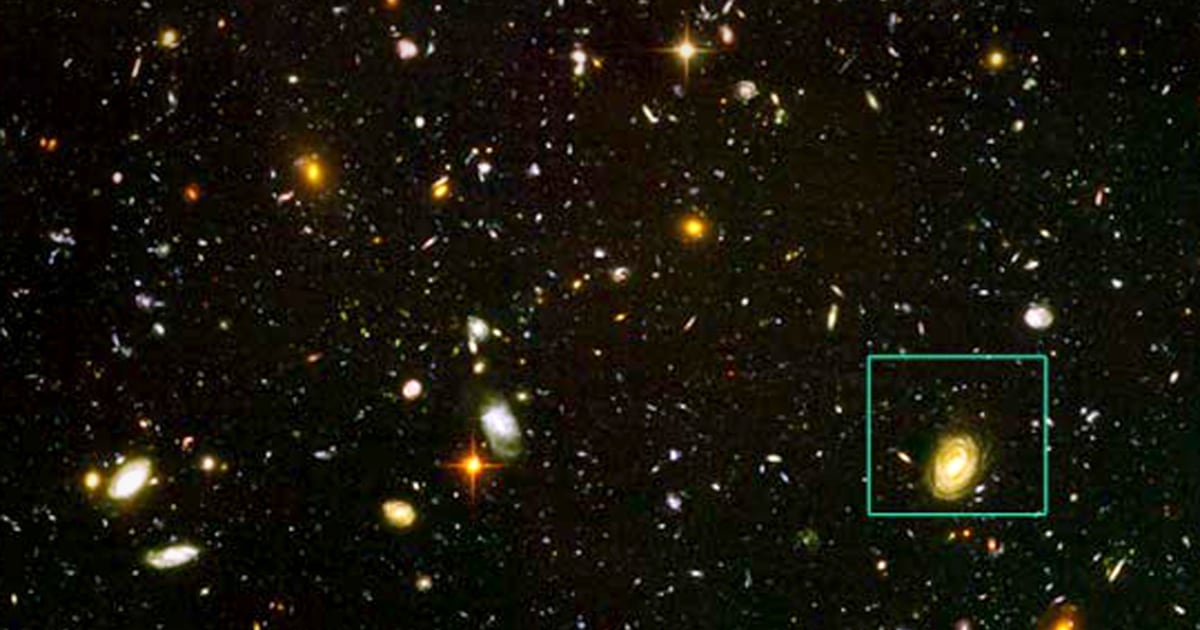 Massive distant galaxy upsets theories