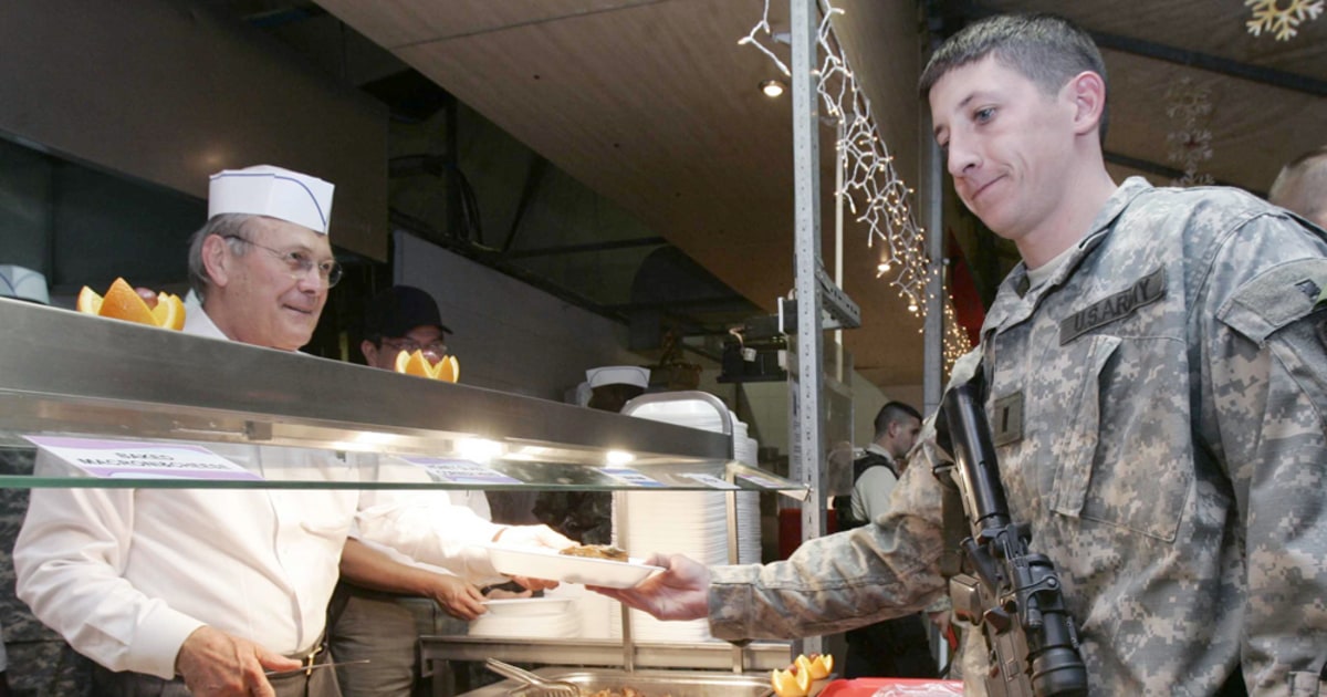 ‘Freedom prevails,’ Rumsfeld tells U.S. troops