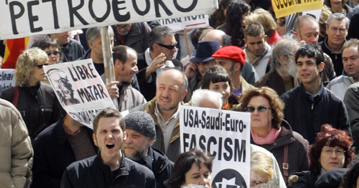 Thousands protest Iraq war on 3rd anniversary