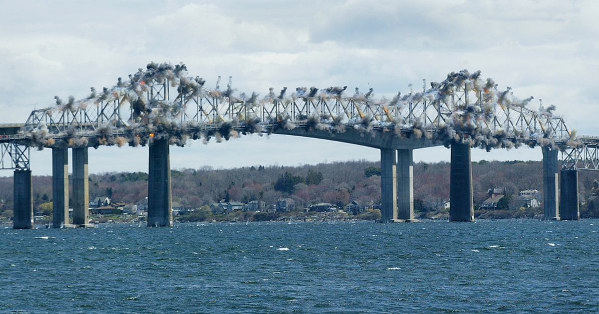 Rhode Island demolishes landmark bridge