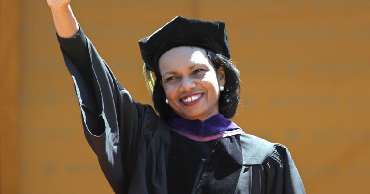 Protesters greet Rice at Boston College