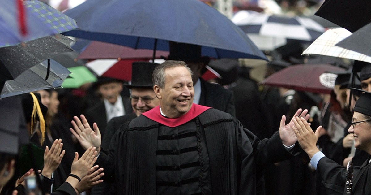 Harvard president says his farewells