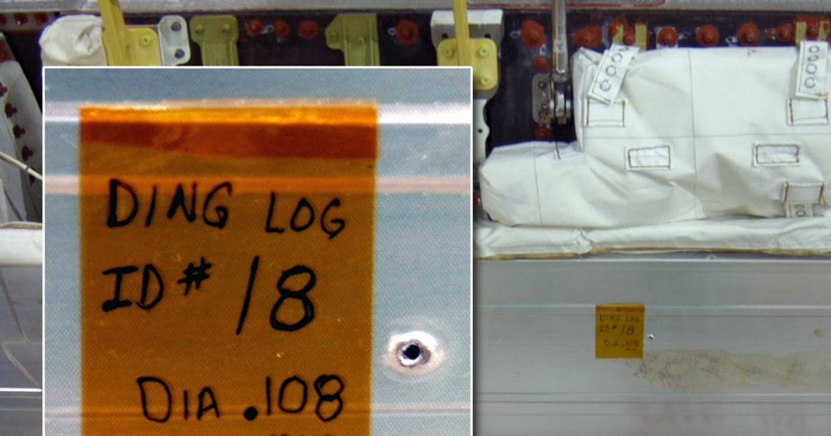 NASA studying a ‘ding’ on shuttle