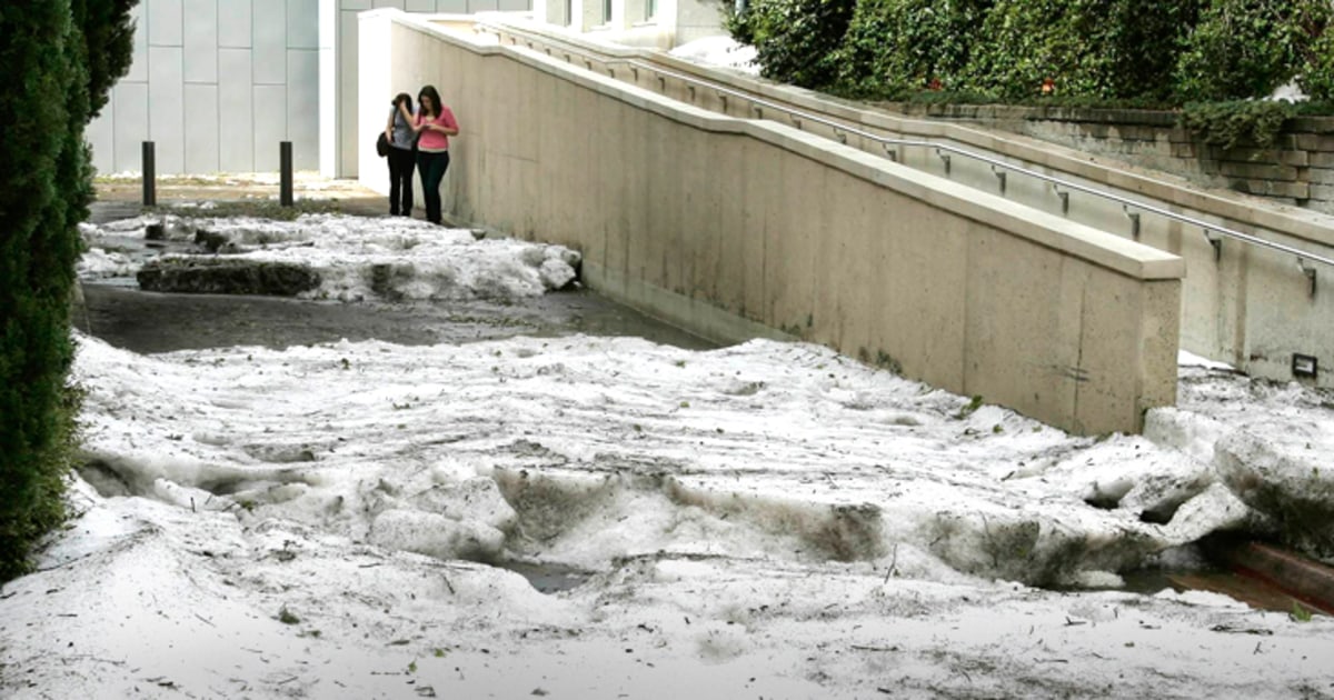Thick hail turns Aussie summer into winter