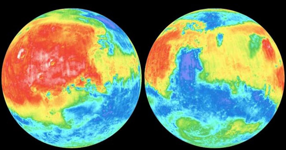 mars surface temperature right now
