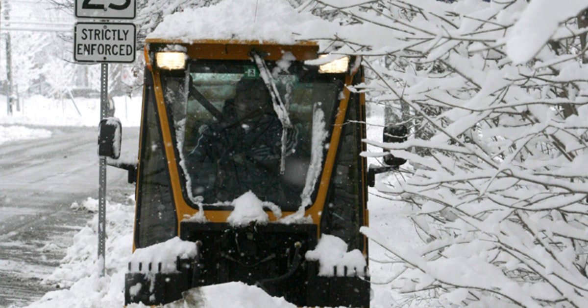 Heavy spring snow blankets upper Northeast
