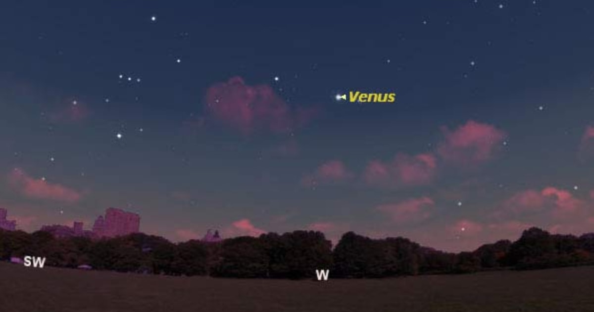Venus dominates the evening sky
