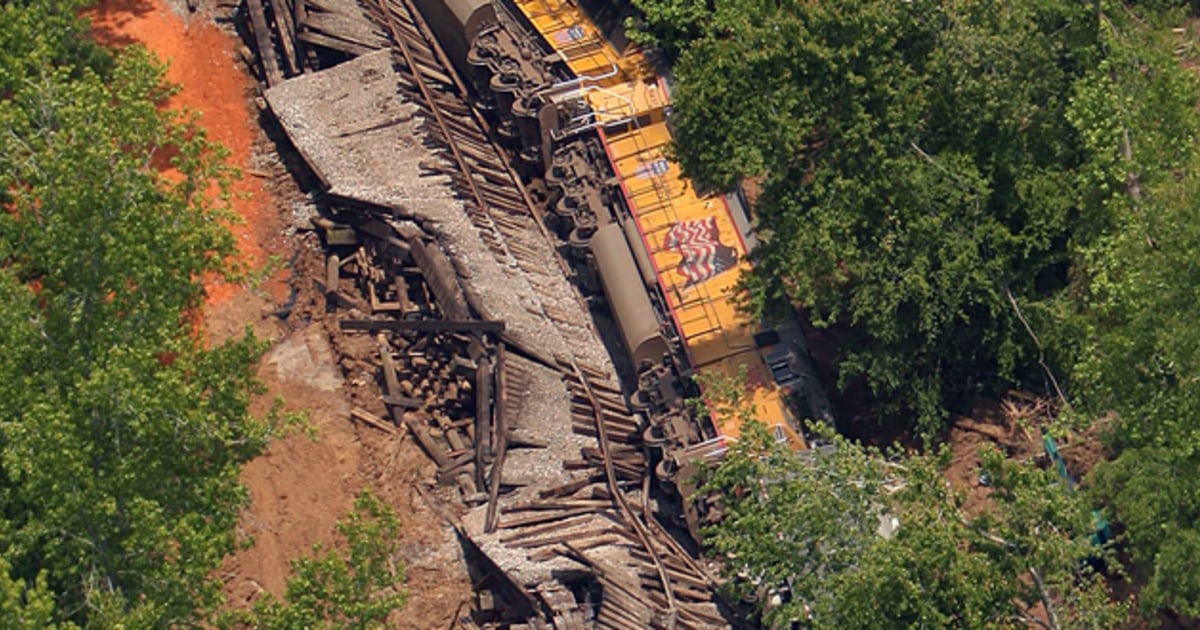 Bridge collapses; NASA-bound train derailed
