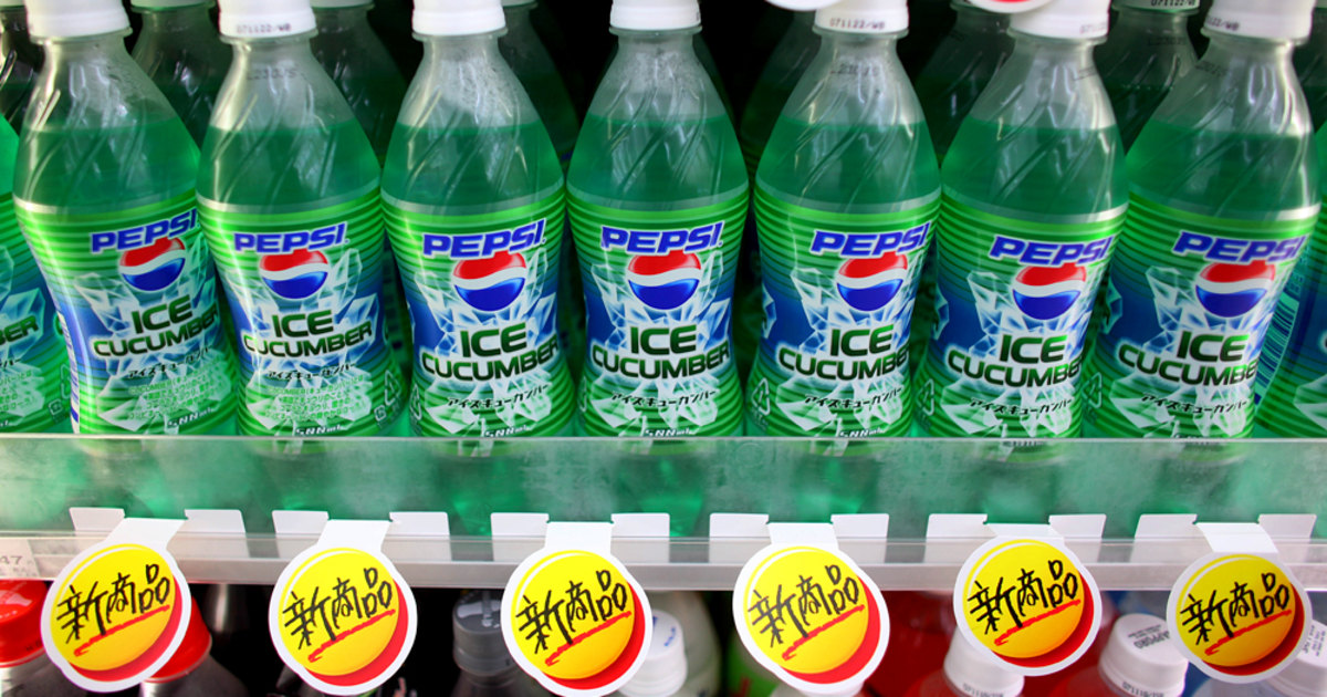 Can that Coke, keep cool with a cucumber Pepsi