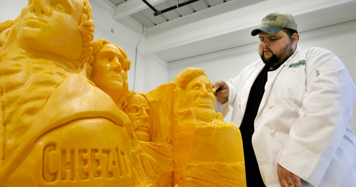 Simply put, this cheese carving is monumental