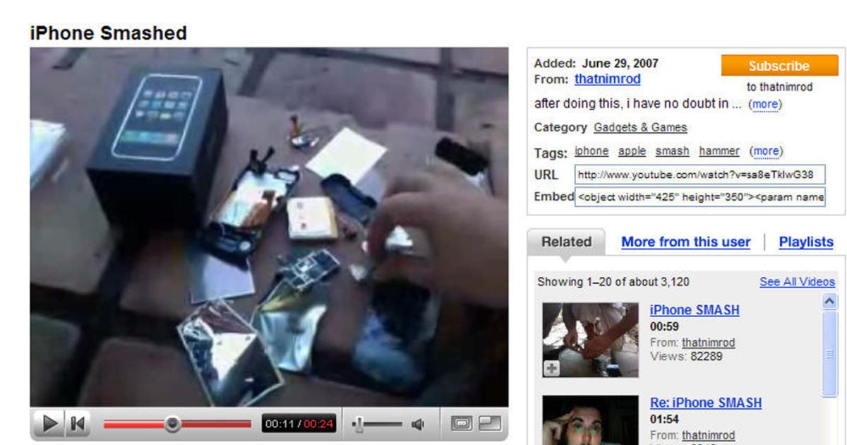 Curious gadget fans smash, dissect iPhones