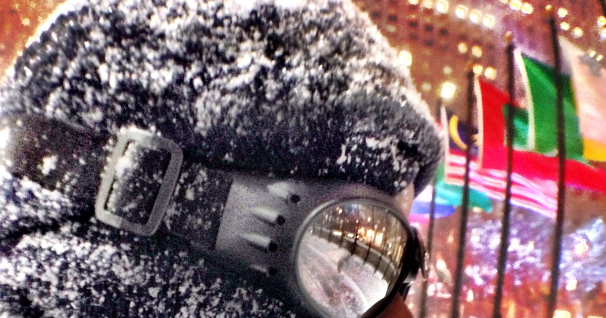 NYPD Officer Takes a Cold Hard Look at Frozen Landscape