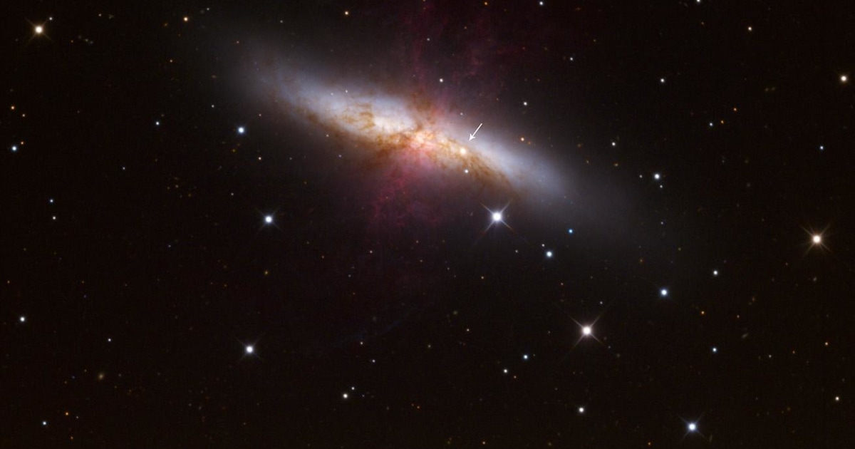 Exploding Star Lights Up Nearby Cigar Galaxy