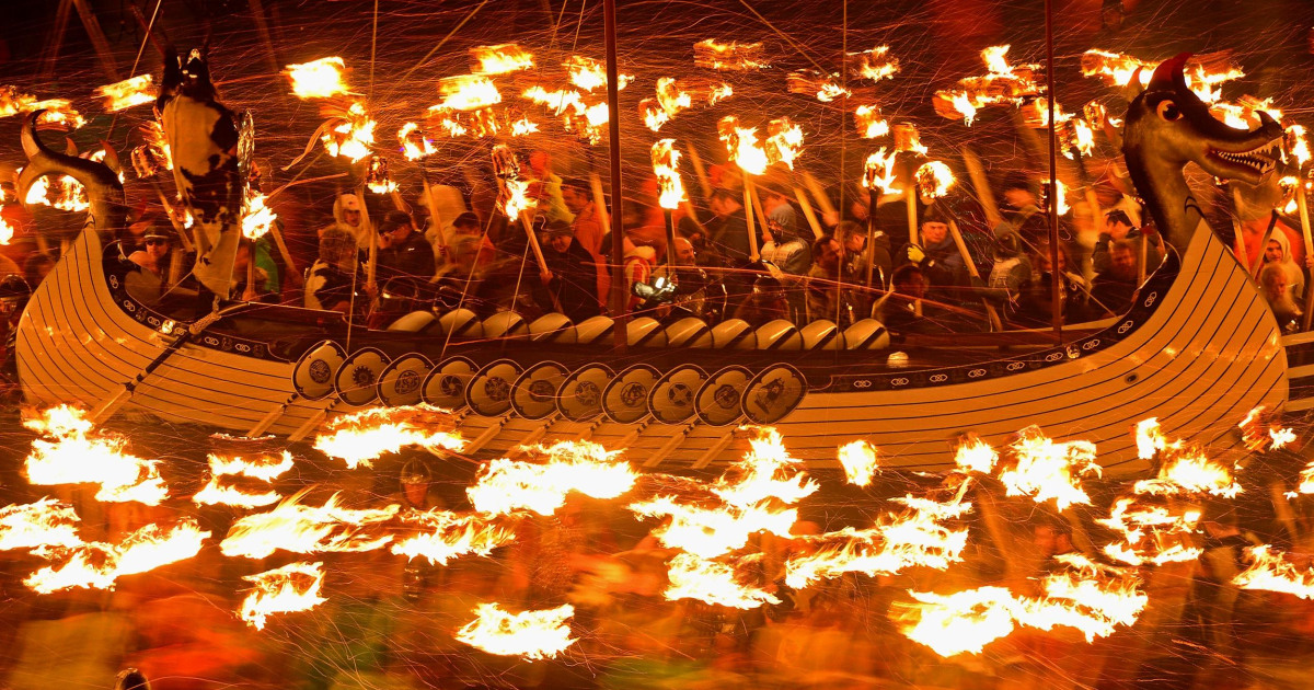Viking Ship Set Ablaze in Scottish Festival of Fire