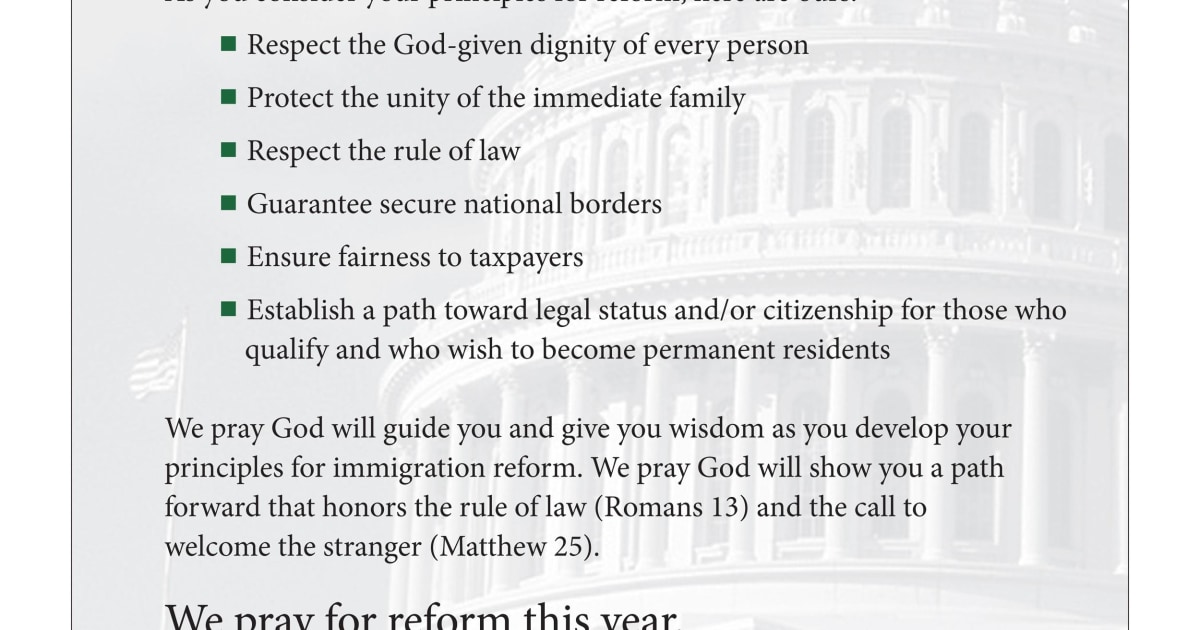 Evangelicals Saying a Little Prayer for GOP on Immigration