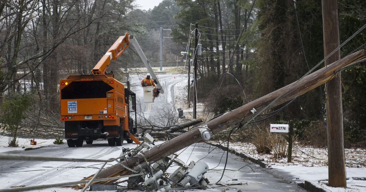 Ice Storm Leaves 500K Shivering Without Power Across Southeast
