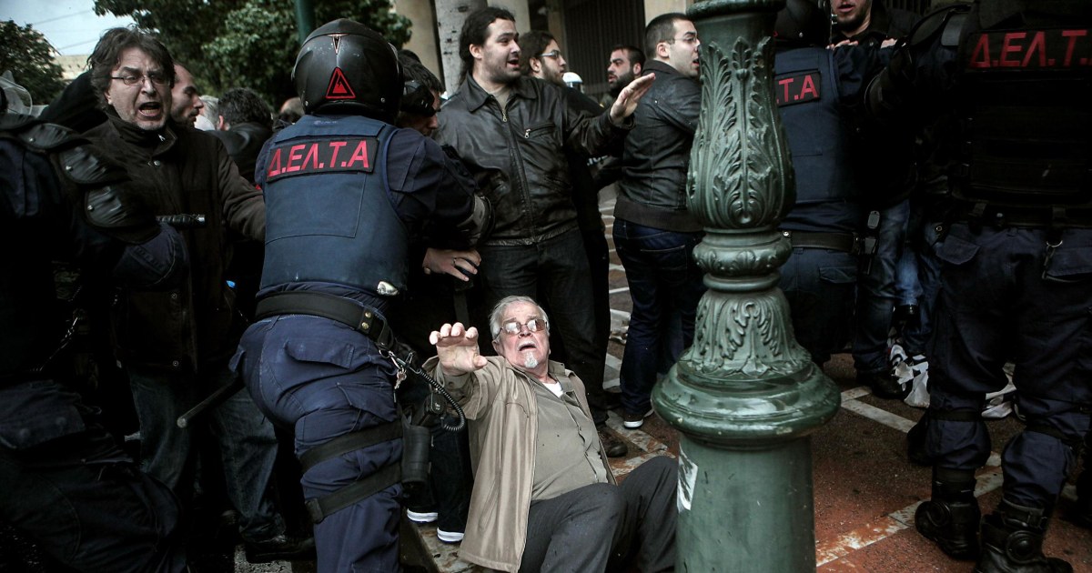 Greek Protesters Clash With Riot Police