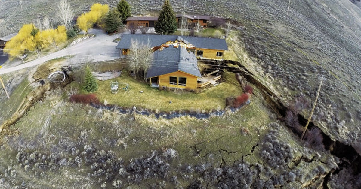 Slow-Moving Landslide Speeds Up, Splits Wyoming Home in Two