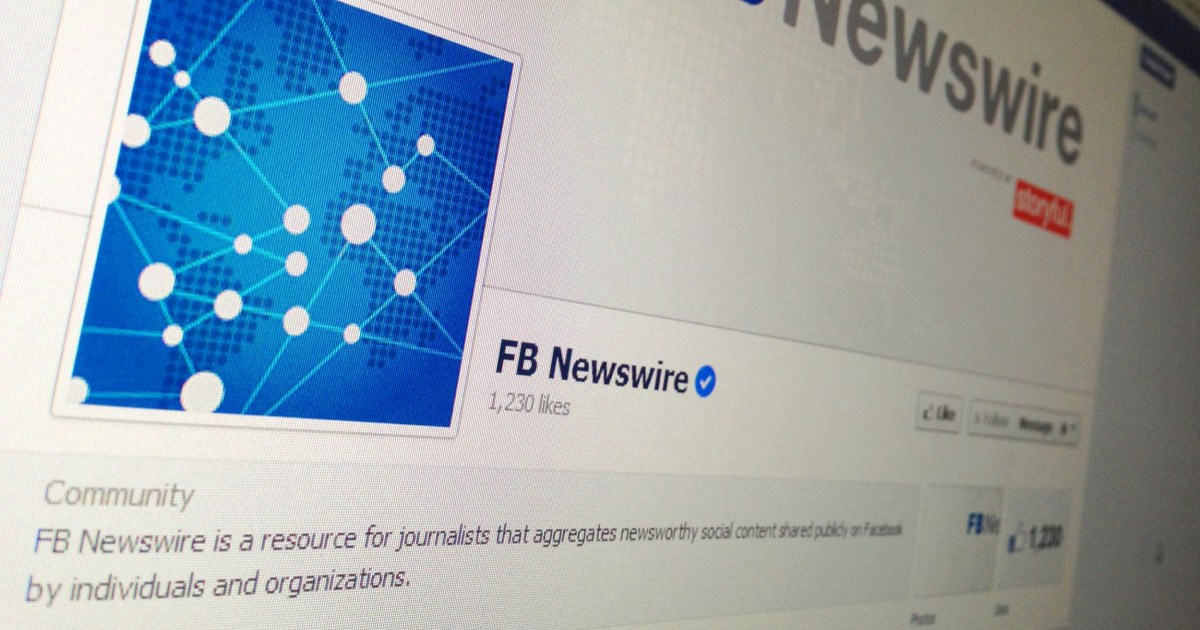 Extra! Extra! Facebook Launches Real-Time News Wire