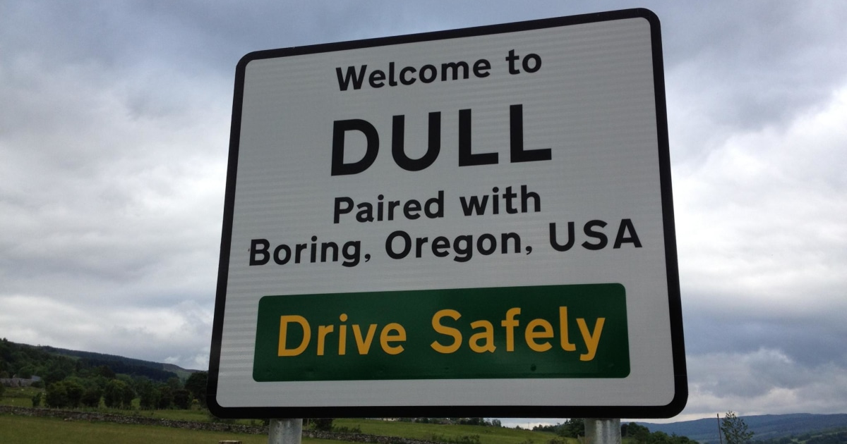 Dull, Boring and Bland Team Up to Lure Tourists