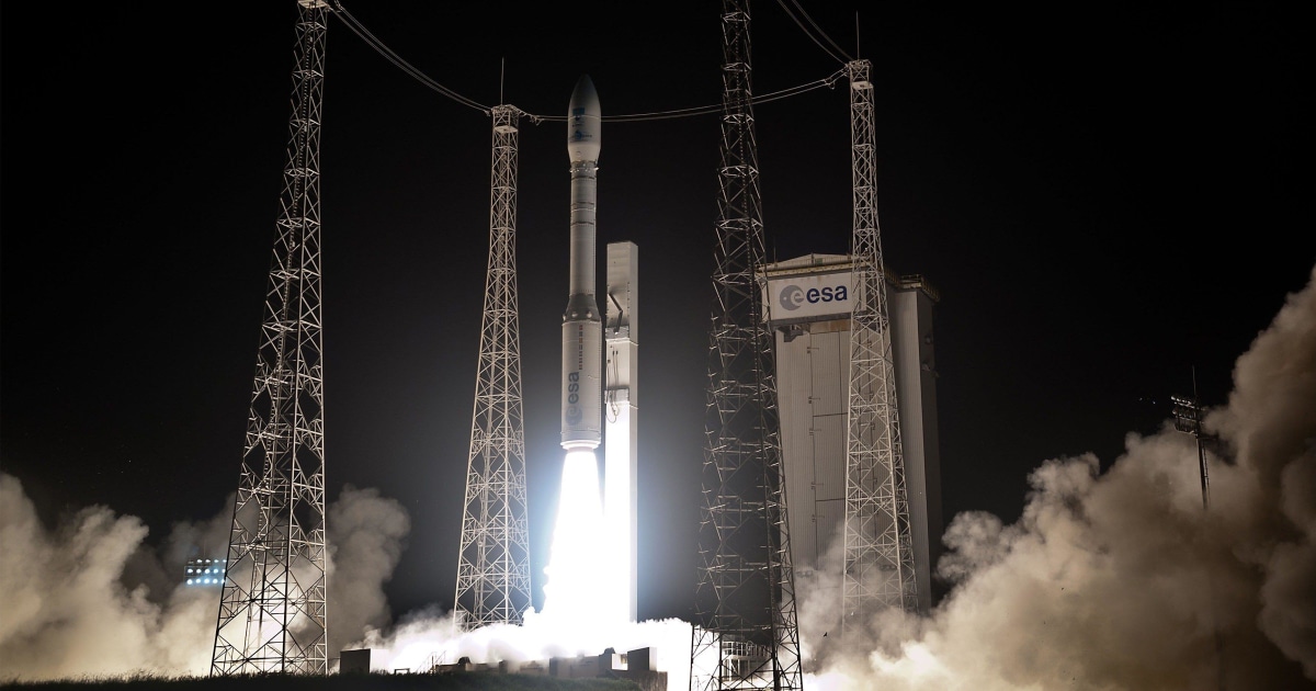 Blastoff! European Rocket Launches Kazakh Satellite