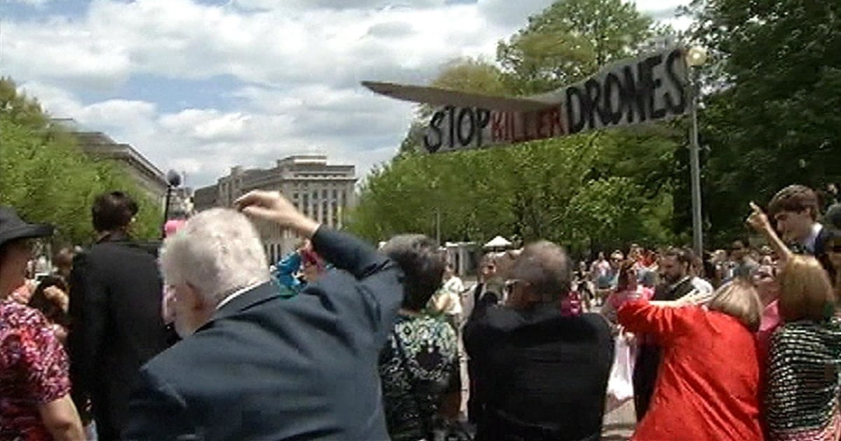 Code Pink Holds Anti-Drone Protest At White House