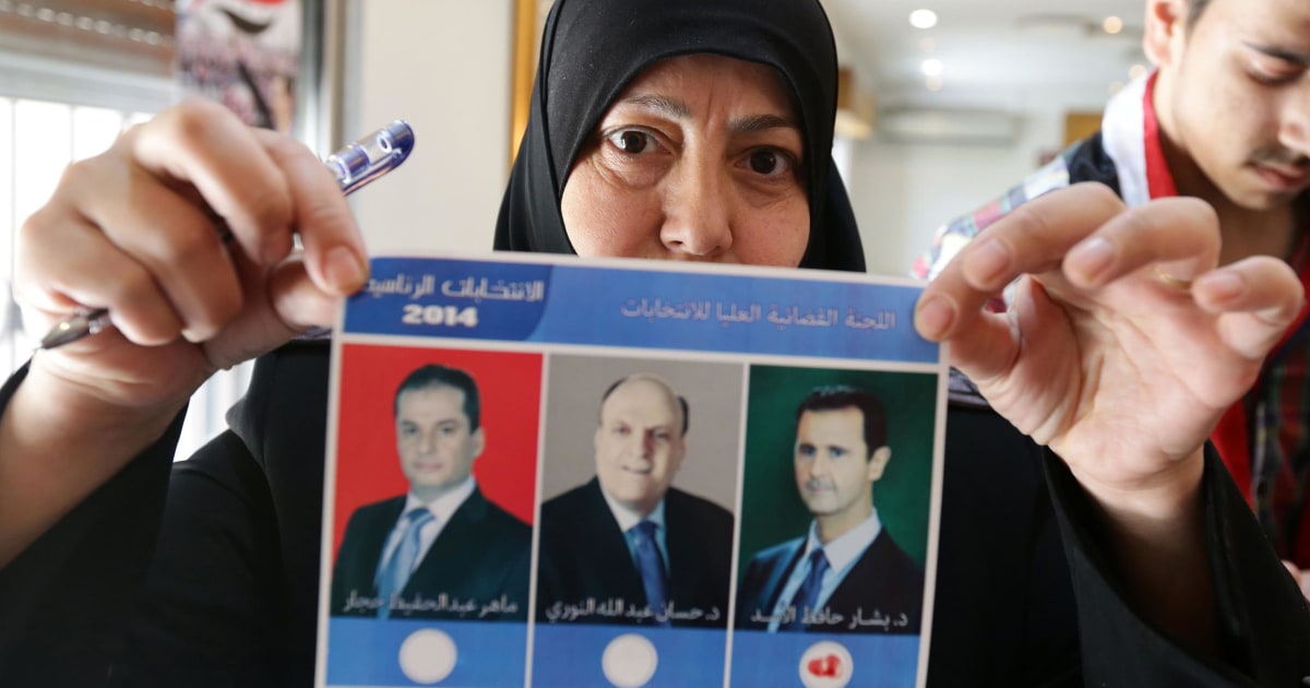 Syrian Voters Line Up to Cast Ballots for President