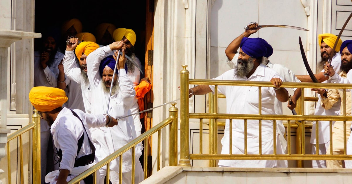 Sword-Wielding Sikhs Clash at India's Golden Temple