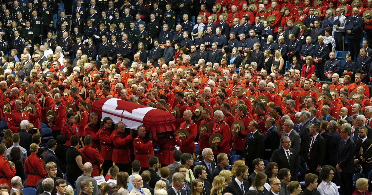 Thousands Mourn Canadian Mounties at Regimental Funeral