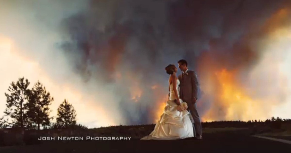Wildfire Wedding Backdrop: A Photographer's Dream Photo