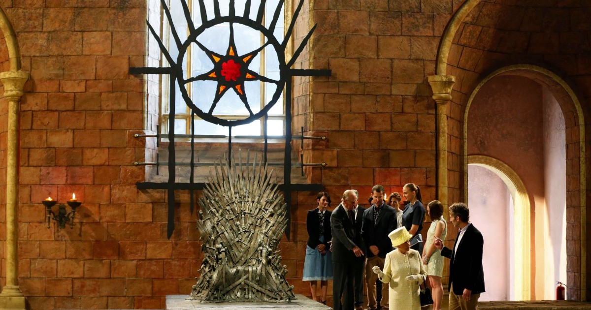 Queen Elizabeth Takes a Good Look at the Iron Throne