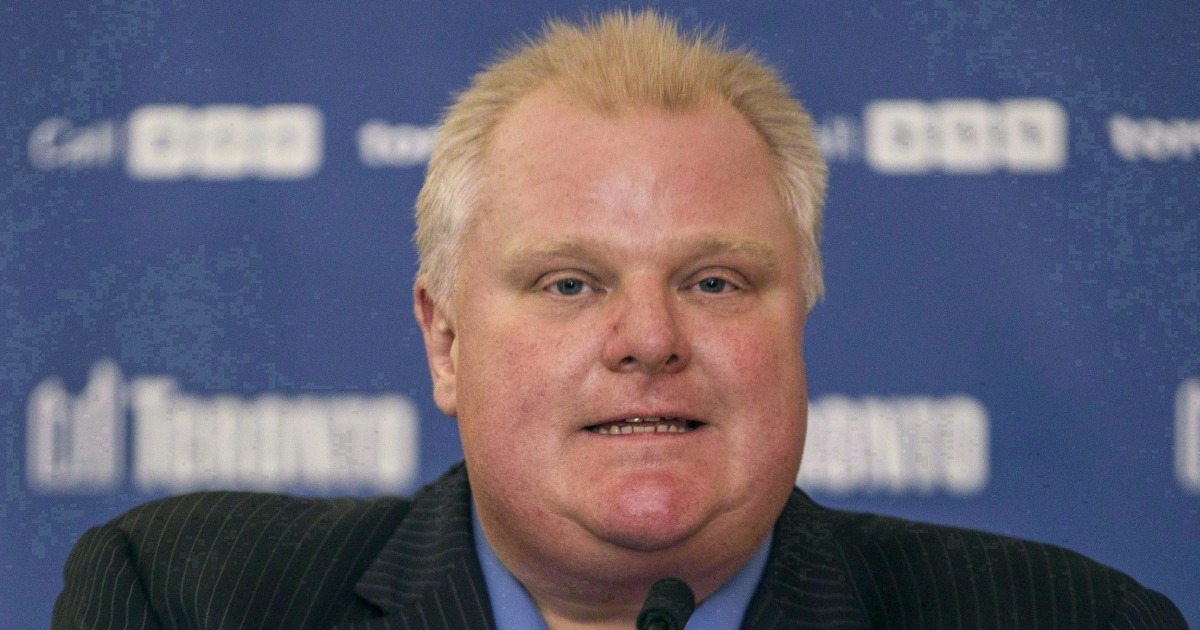 Rob Ford Loves Rehab, Says It 'Reminds Me of Football Camp'