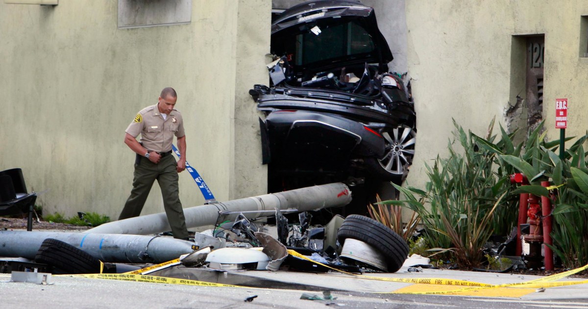 Stolen Tesla Gets Sliced in Half During High-Speed Chase