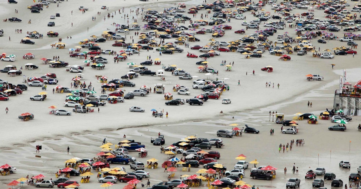 Drive-In Beach? Popular Brazilian Getaway Packed for Summer