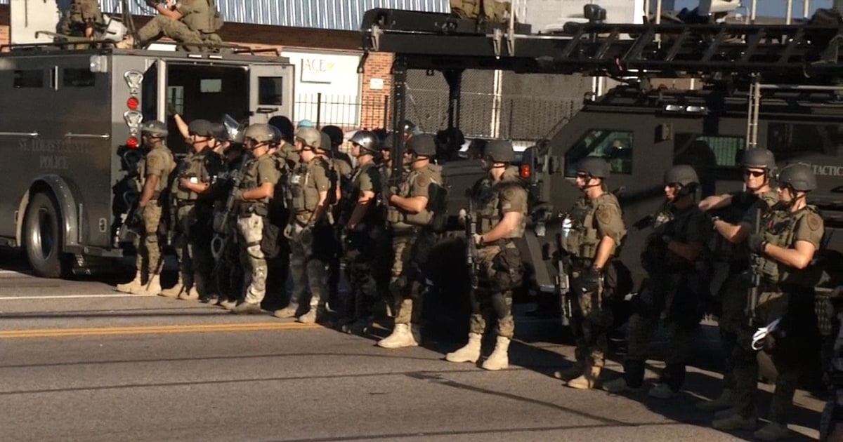 SWAT Team Disperses Protesters in Ferguson, Missouri