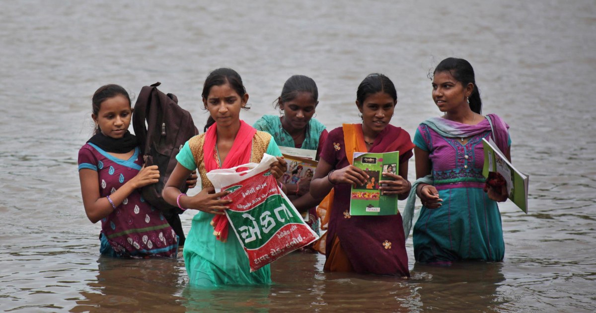 Determined: Indian Kids Wade Across River to Get to School