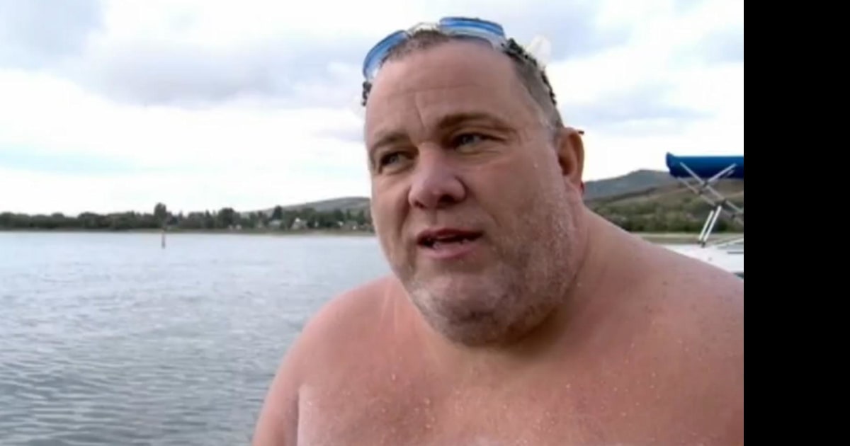 Champion Sumo Wrestler Takes On Swimming
