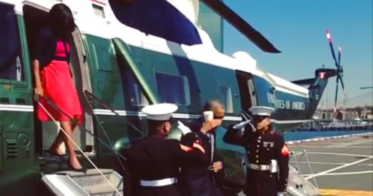 Obama Salute With Beverage Cup Sets Off Twitter Storm