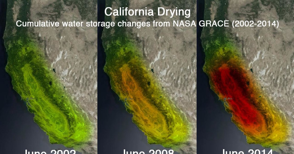 Satellite Images Reveal Severity of California's Water Loss