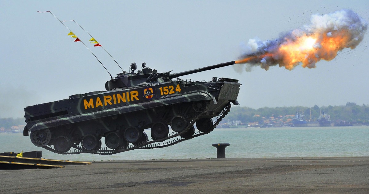 Tanks Go Airborne for Indonesian Military Anniversary