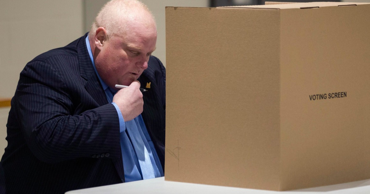 Ailing Rob Ford Takes to the Polls to Support Brother