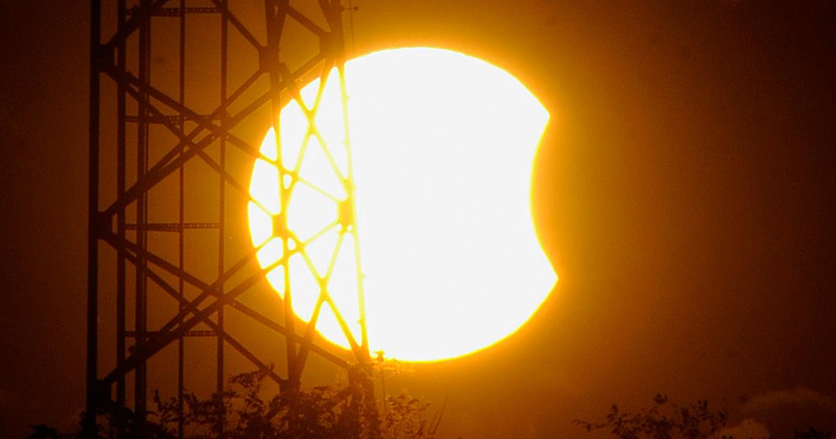 Partial Solar Eclipse Turns Setting Sun Into Cosmic Pac-Man