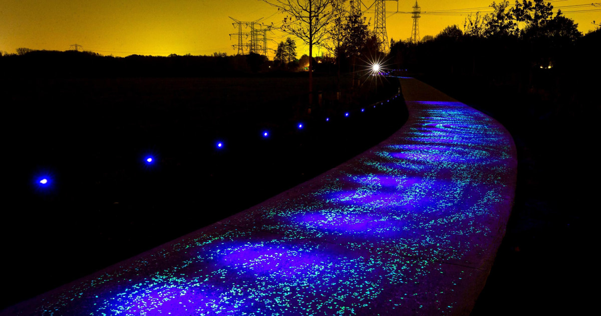 Starry Night: Illuminated Bike Paths Light the Way for Dutch