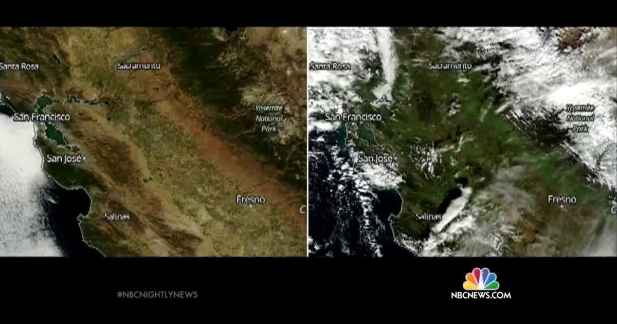 California Drought Relief Visible From Space