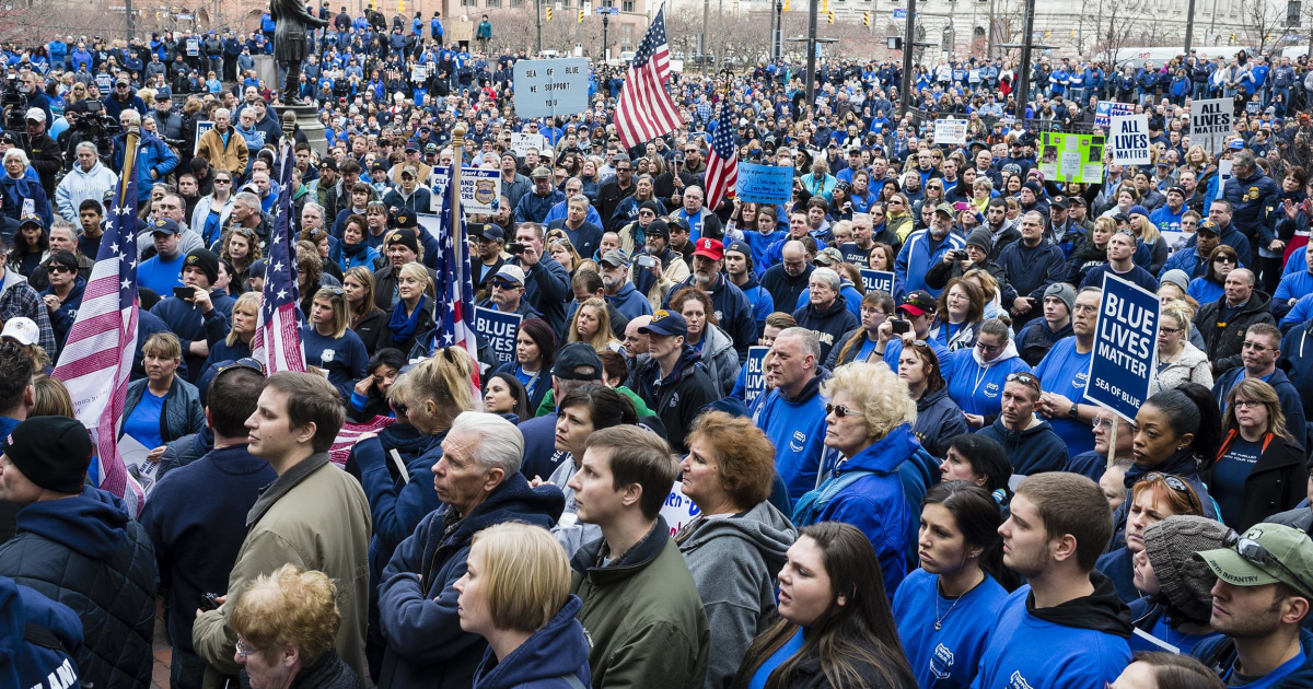 Protests Support Police, Demand Change As Slain NYPD Cop Honored