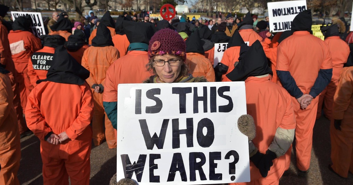 Guantanamo Protesters Rally at White House on 13th Anniversary